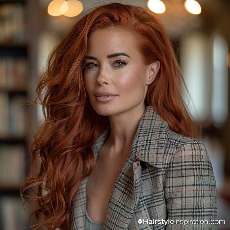 Inspiring long red hairstyles for your next haircut.